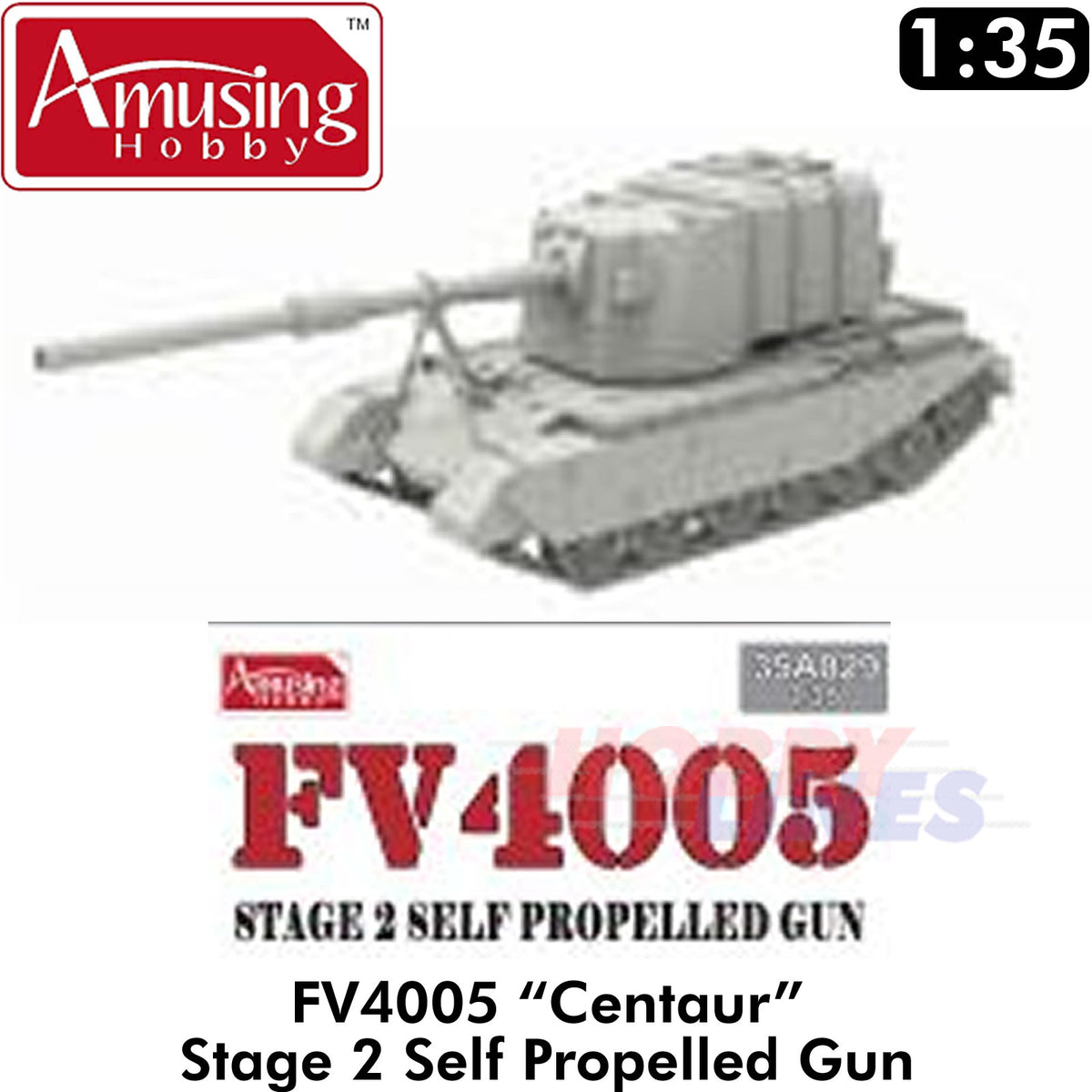 FV4005 Centaur Stage 2 self-propelled gun 1:35 Amusing Hobby 35A029 ...