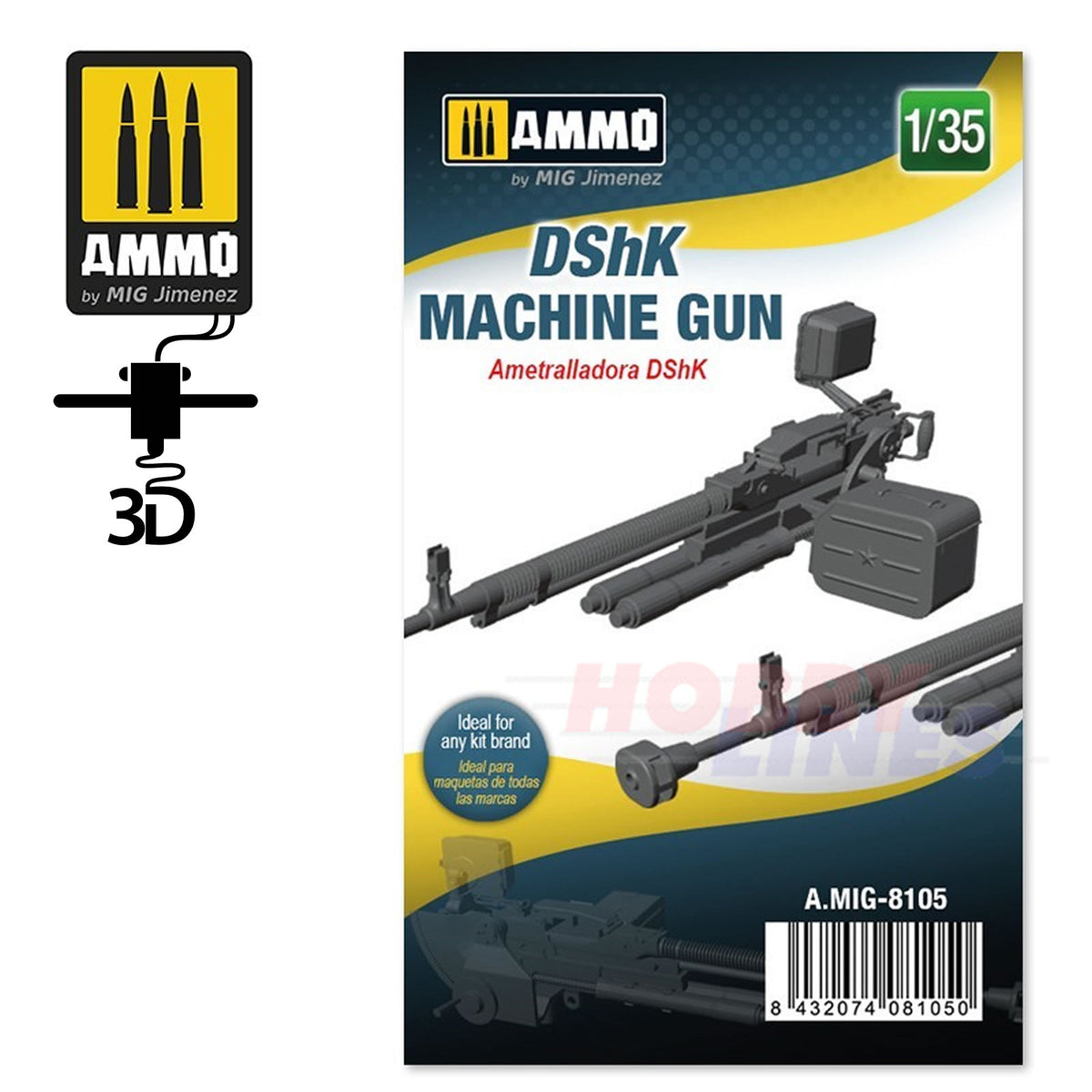 3D Printed Soviet DShk Heavy Machine Gun - 1:35 | Ammo by Mig Jimenez ...