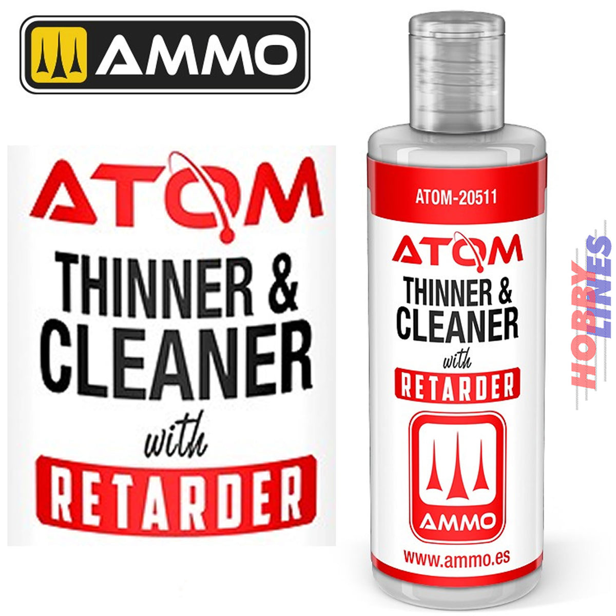 ATOM Thinner & Cleaner with Retarder 60 ml Ammo by Mig Jimenez ATOM-20 ...