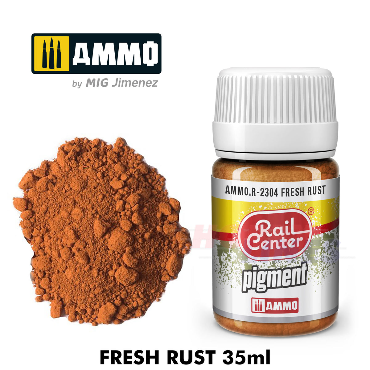 FRESH RUST Rail Centre pigment 35 mL Ammo by Mig Jimenez MIGR2304 ...