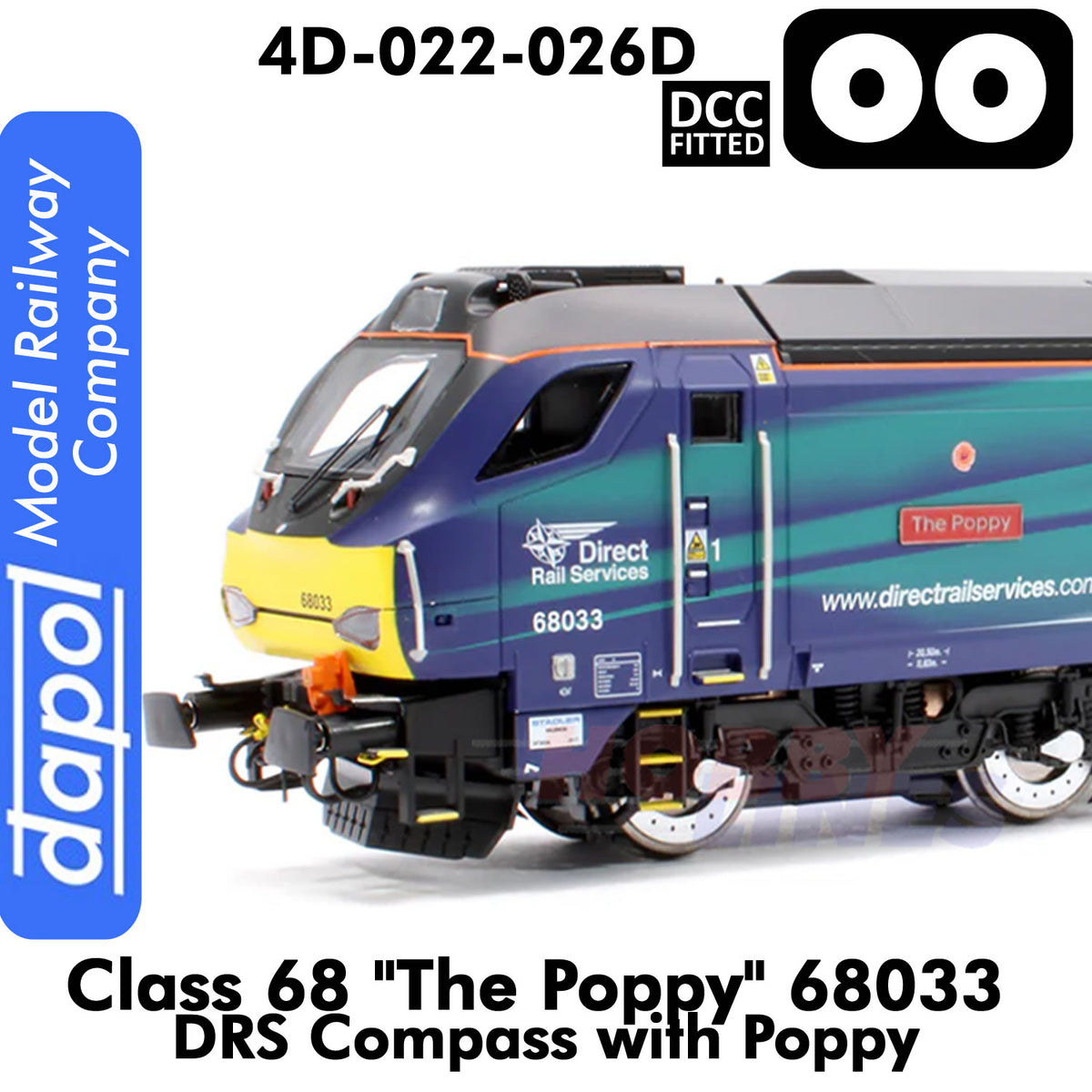 Class 68 - The Poppy 68033 DRS Compass | Dapol | 4D-022-026D – Hobby-lines