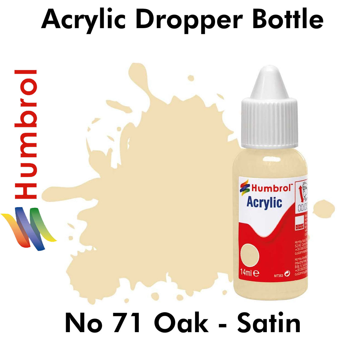 Acrylic Dropper - No 71 Oak - Satin | Humbrol | DB0071 – Hobby-lines