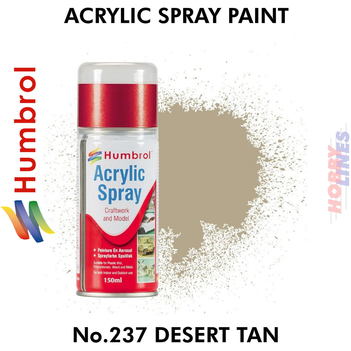 No 237 Desert Tan 150ML Humbrol Sprays – Hobby-lines