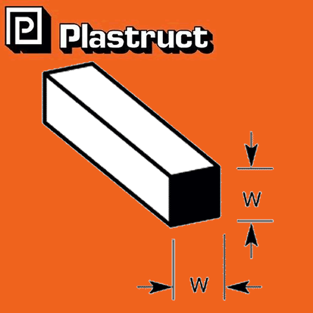 SOLID SQUARE ROD range styrene ABS plastic polystyrene MS PLASTRUCT ...