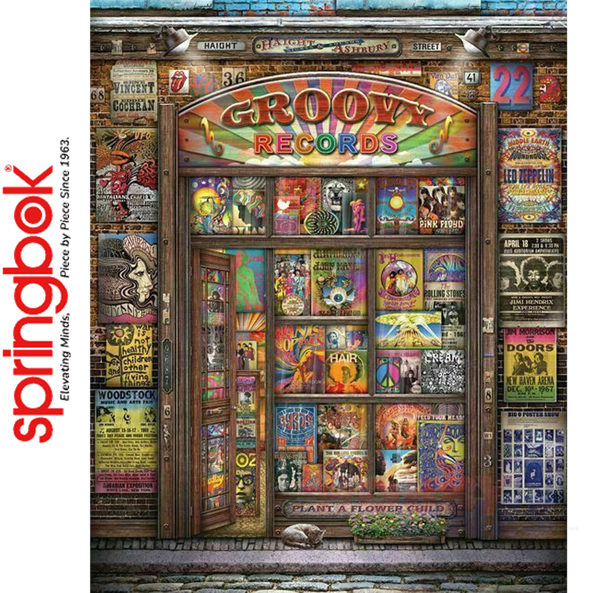 GROOVEY RECORDS 1000 piece SPRINGBOK Jigsaw Puzzle Random Cut Super De ...