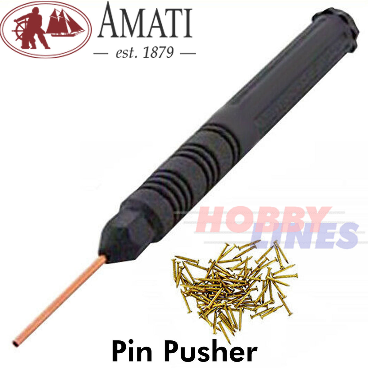 PIN PUSHER with Brass Pins nail inserter Model Ship Boat building Amat ...