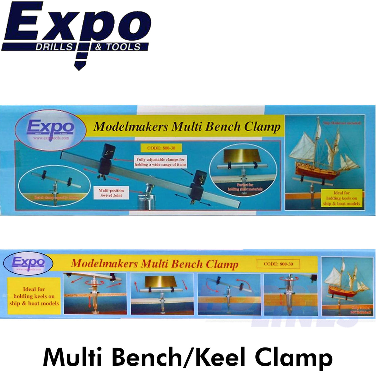 KEEL CLAMP Vice Boat Ship Building Model makers Multi Bench Expo Tools ...