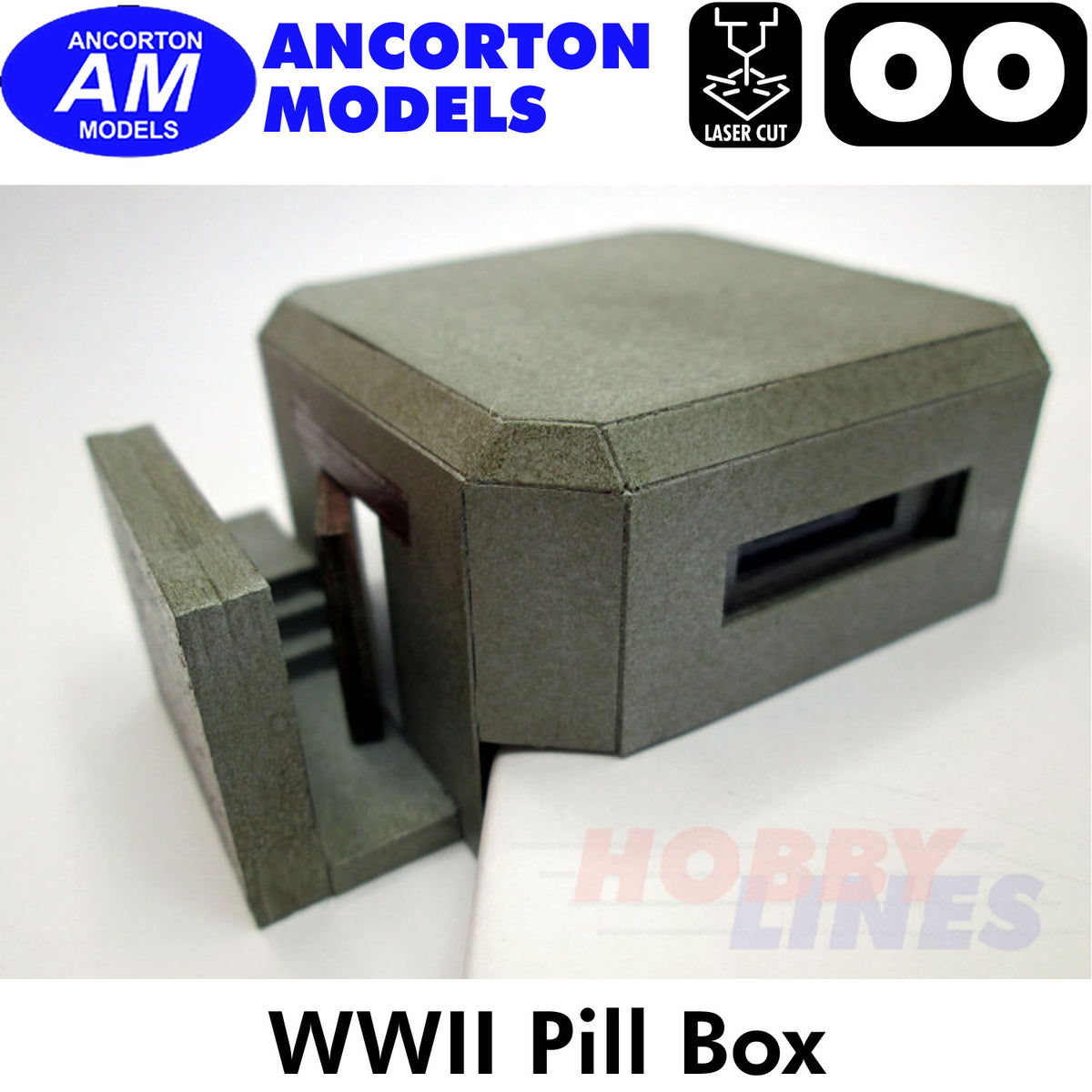 WWII PILL BOX type 28 laser cut kit OO gauge 1:76 scale Ancorton Model ...
