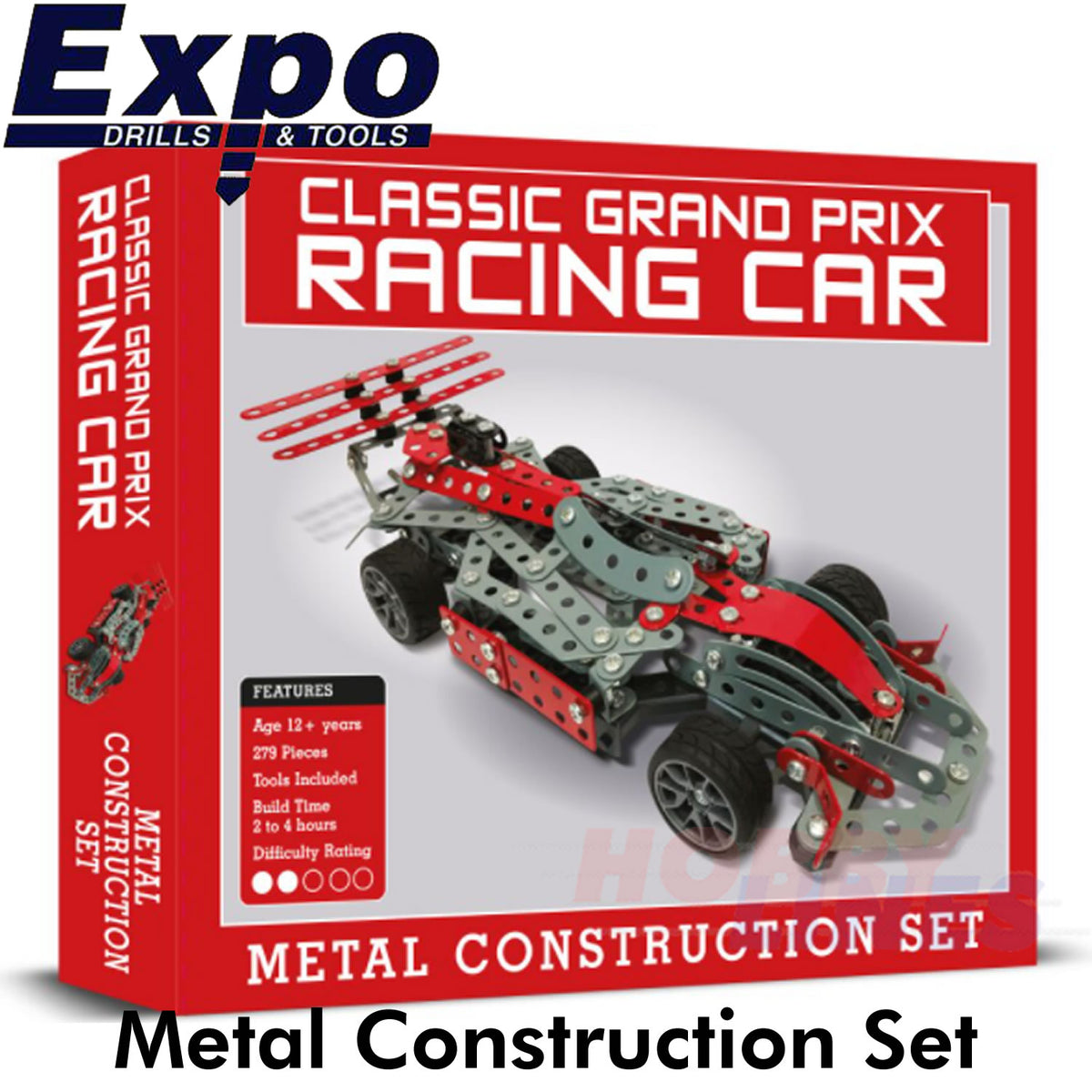 GRAND PRIX CAR Stainless Steel Construction Set 279pc F1 Formula 1 Met ...