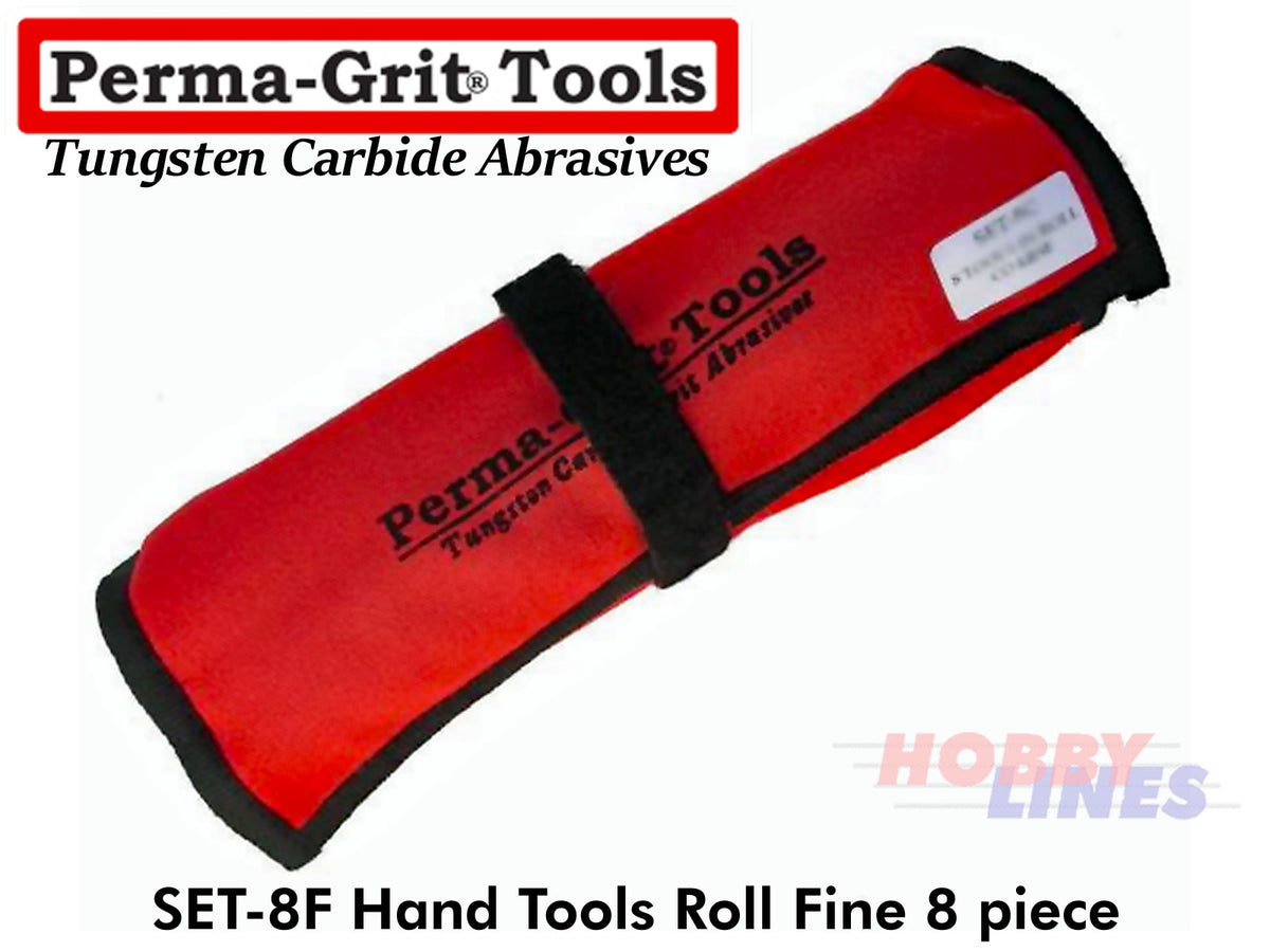 Perma-Grit SET-8F TOOL ROLL - FINE 8 pc Tungsten Carbide Permagrit ...